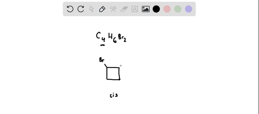 SOLVED: Draw a pair of cis/trans stereoisomers with a molecular formula ...