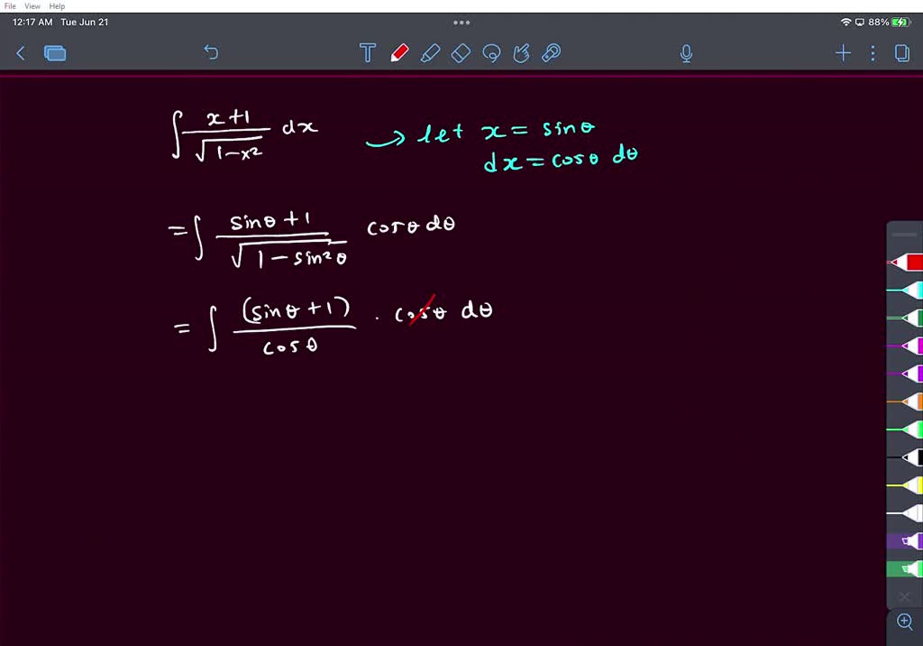 SOLVED: Use Trigonometric Substitution to evaluate the following ...