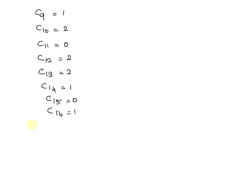 31. The sequence of numbers C1, C2, C3, C4 is defined by C1 = 4, C2 = 2 ...
