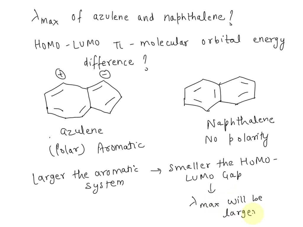 SOLVED: Azulene and naphthalene are both C10H8 hydrocarbons; their ...