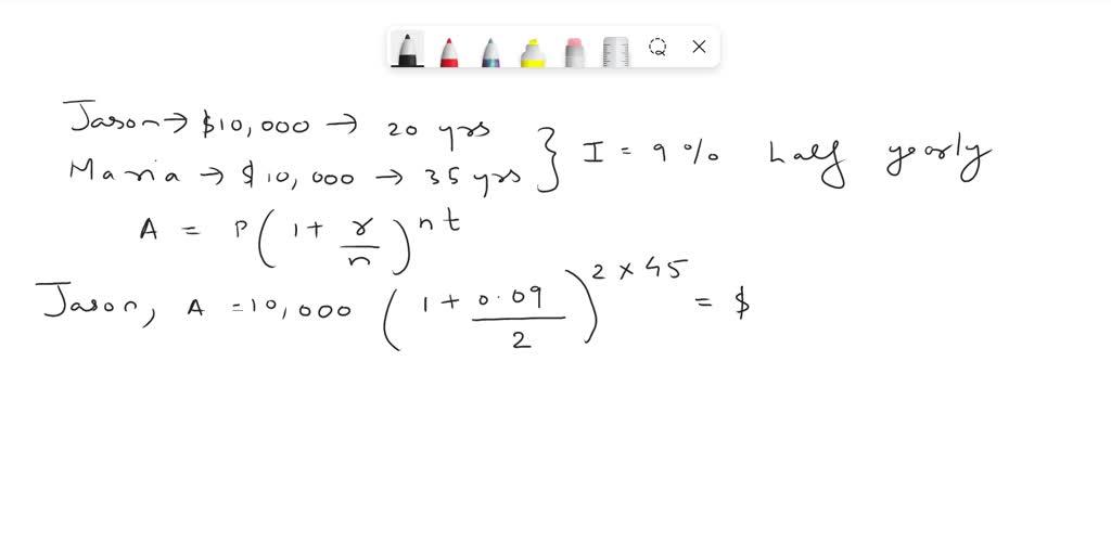 SOLVED: Jason invested 10,000 into his RRSP when he turned 20 years old ...