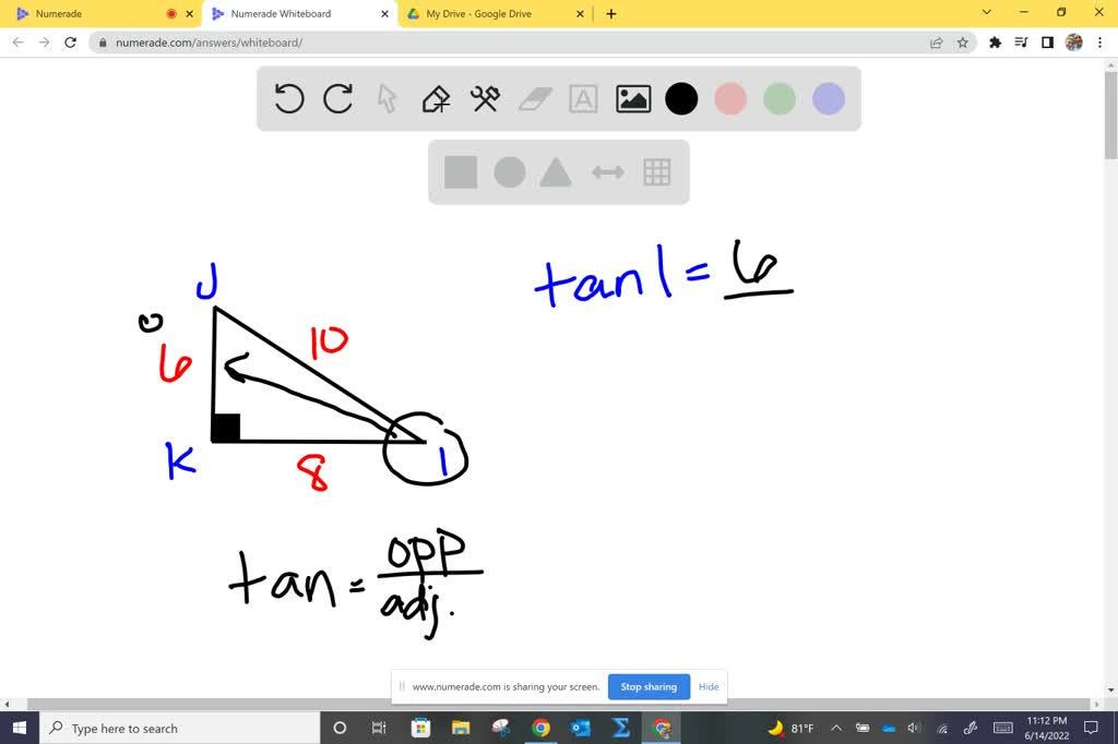 SOLVED: Find the tangent of LS 24 70 Simplify your answer and write it as a proper fraction ...