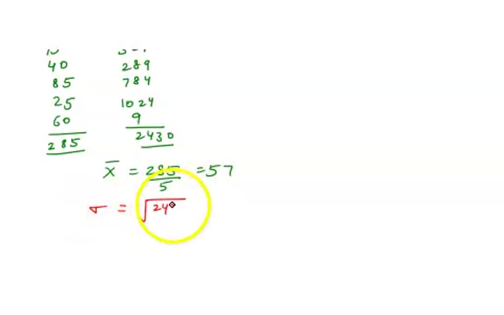 SOLVED: In this problem, we explore the effect on the standard deviation of multiplying each ...
