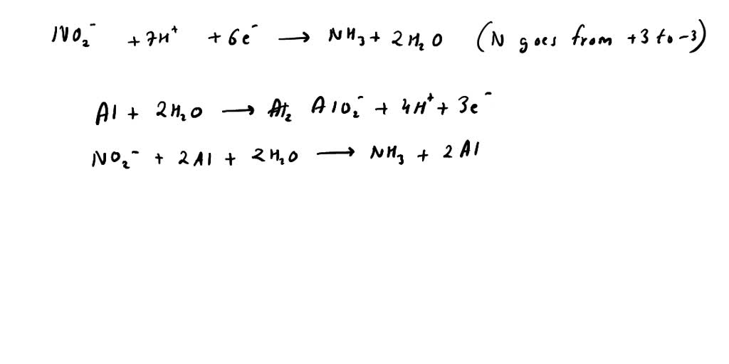 SOLVED: Balance the following equation in basic solution. Indicate what ...