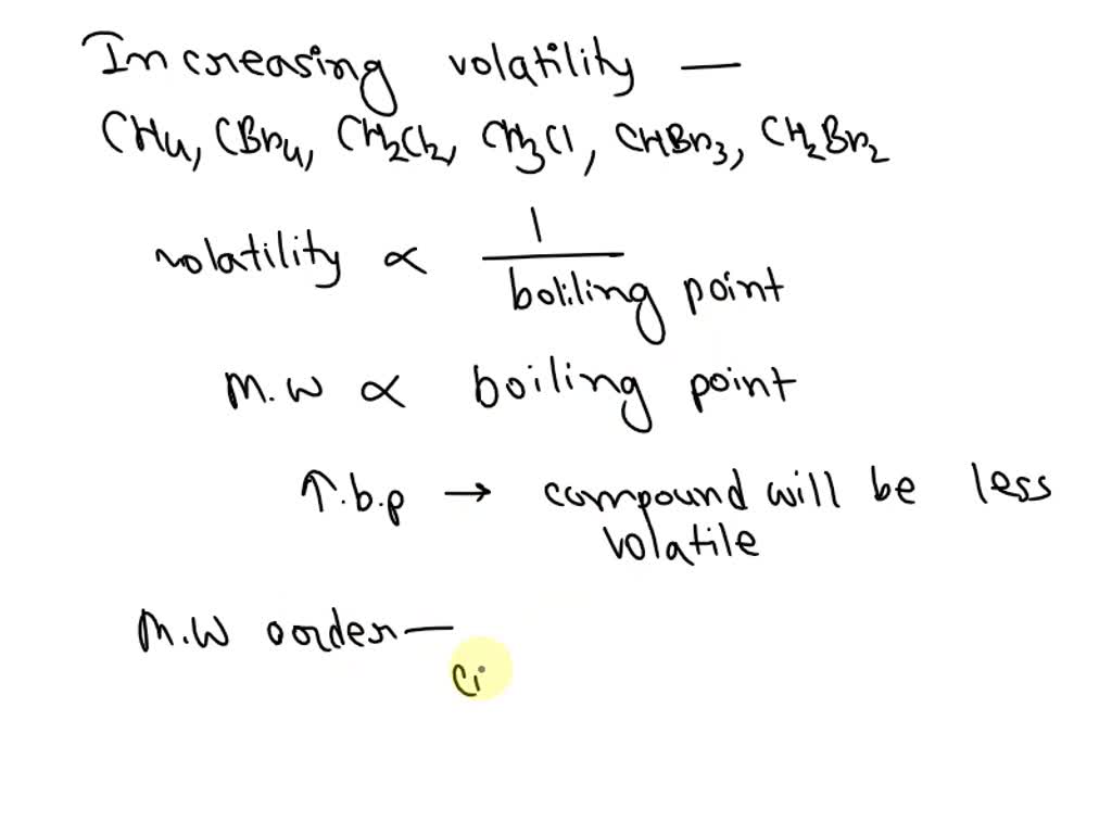 SOLVED: Place the following substances in order of increasing ...