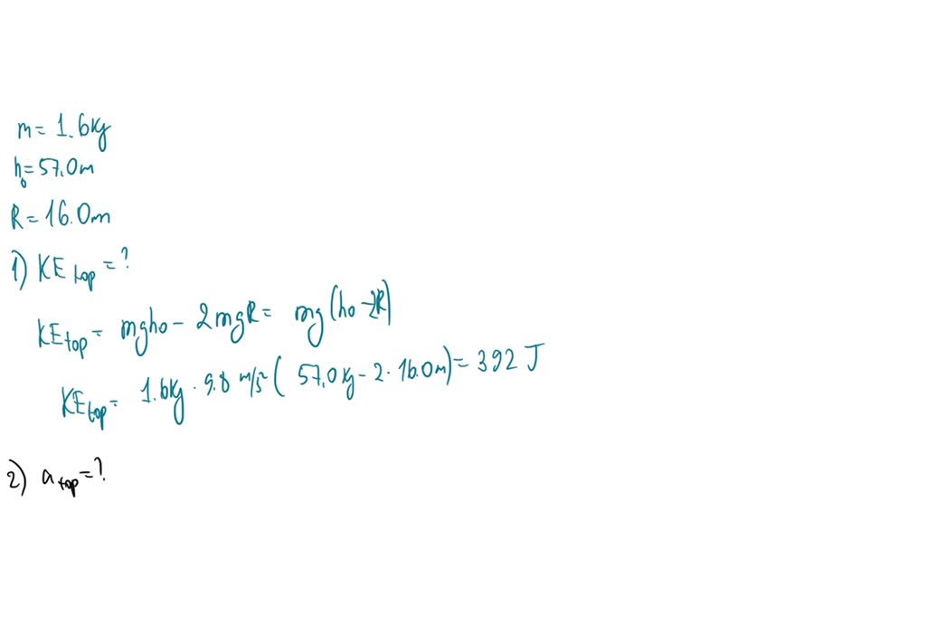 SOLVED: A small block of mass m = 1.6 kg slides, without friction ...