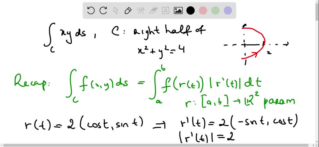 Evaluate the line integral, where C is the given curve: xy2 ds, C is ...