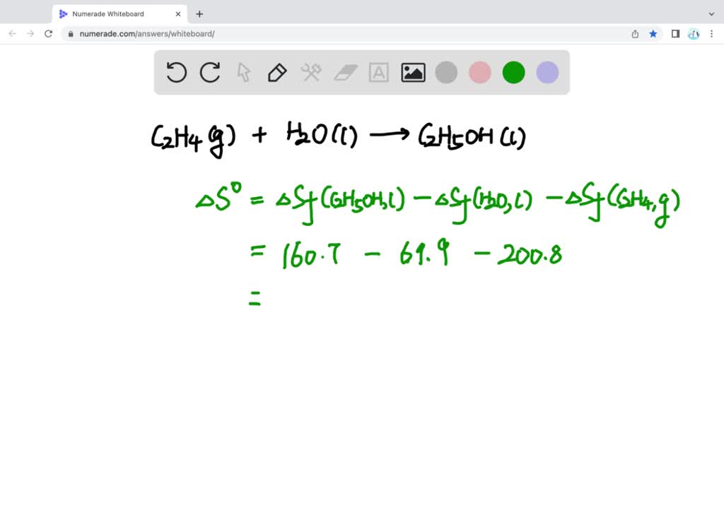 SOLVED: Consider the reaction described by the chemical equation shown ...