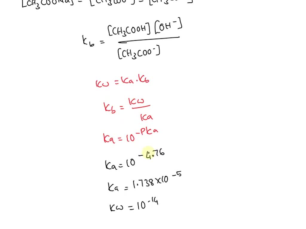 SOLVED: Find the pH of a 0.250 M NaC2H3O2 solution.