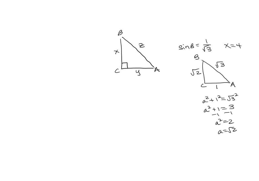 SOLVED: Consider a right triangle with a side of length opposite angle ...