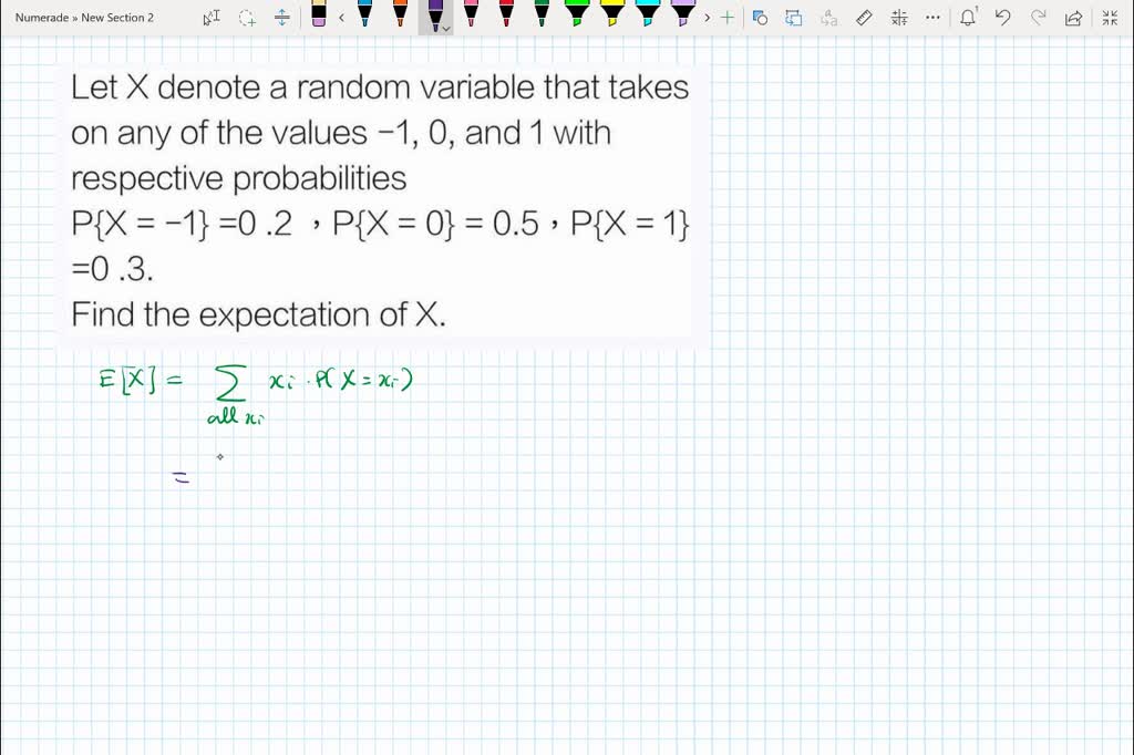 Let X denote a random variable that takes on any of the values -1, 0, and 1 with respective ...