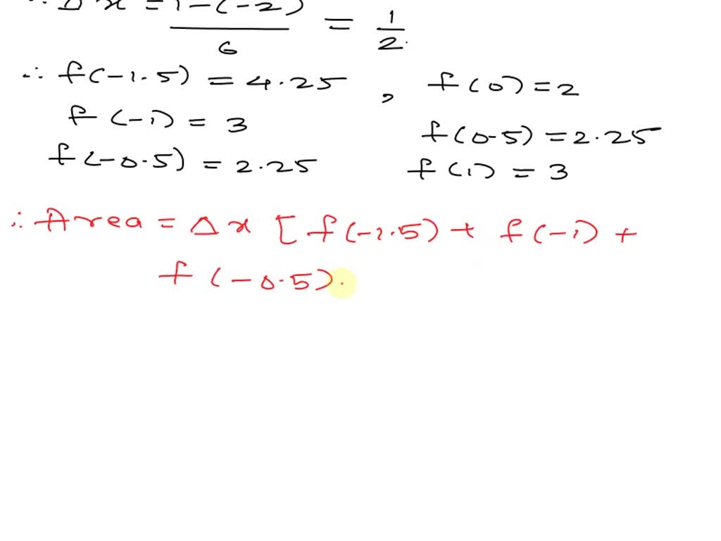 SOLVED: Riemann Sum Practice Problems Approximate the area under the curve f(x) = x + 2, 2s*S ...