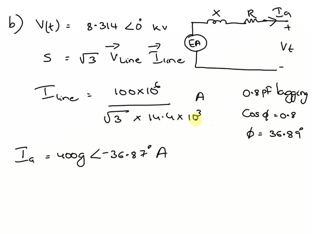VIDEO solution: A 13.8-kV, 10-MVA, 0.8-PF lagging, 50-Hz, two-pole Y-connected synchronous ...