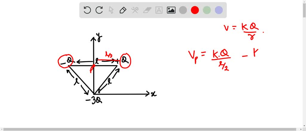 SOLVED: Three charges are at the corners of an equilateral triangle ...
