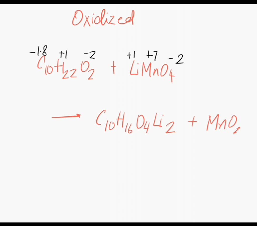 SOLVED: What element is being oxidized in the following redox reaction ...