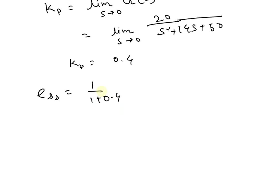 2] Show that for the second-order system shown in Fig. (2), the steady-state error for a ramp ...