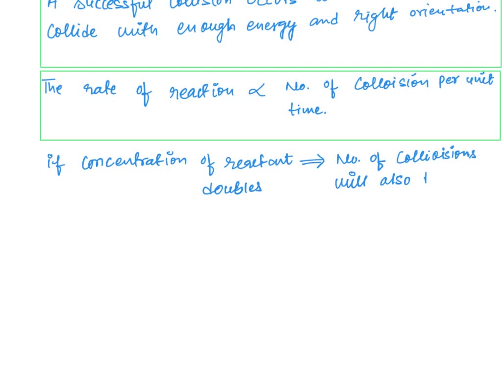 Solved Explain Collision Theory And How Surface Area Affect Rate Of Reaction