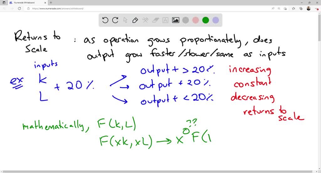 SOLVED: What are Returns to Scale in relation to the production ...