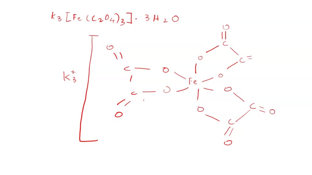 SOLVED: Potassium tris(oxalate) ferrate(III) trihydrate. K3[Fe(C2O4)3].3H2O - I need the IR ...