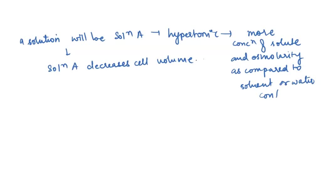 SOLVED: Tonicity Q4: The intracellular osmolarity is 300 mOsM. Which of the following solutions ...
