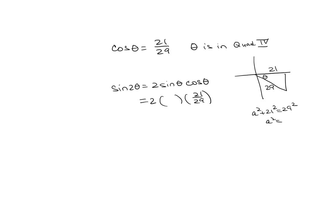 SOLVED: 21.If sin0=1 and 00z (a) determine the EXACT value of cos 20 (b) determine the EXACT ...