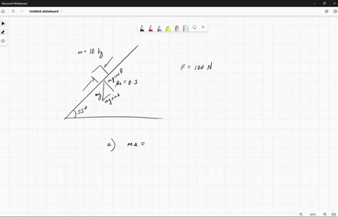 a box with mass 100 kg moves on a ramp that is inclined at an angle of ...