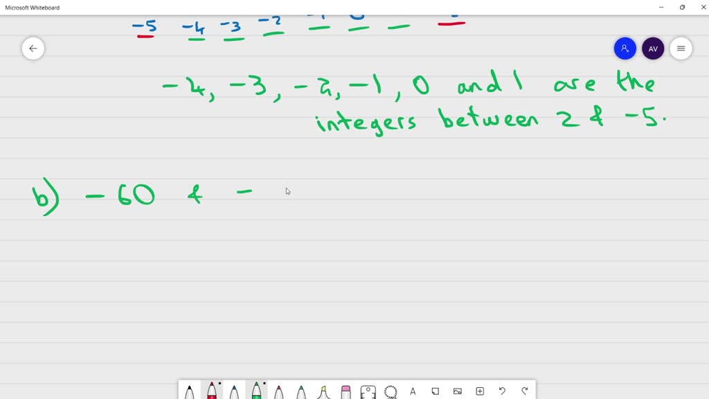 Solved Write The Integer Between The Two Given Integer Wherever 3919