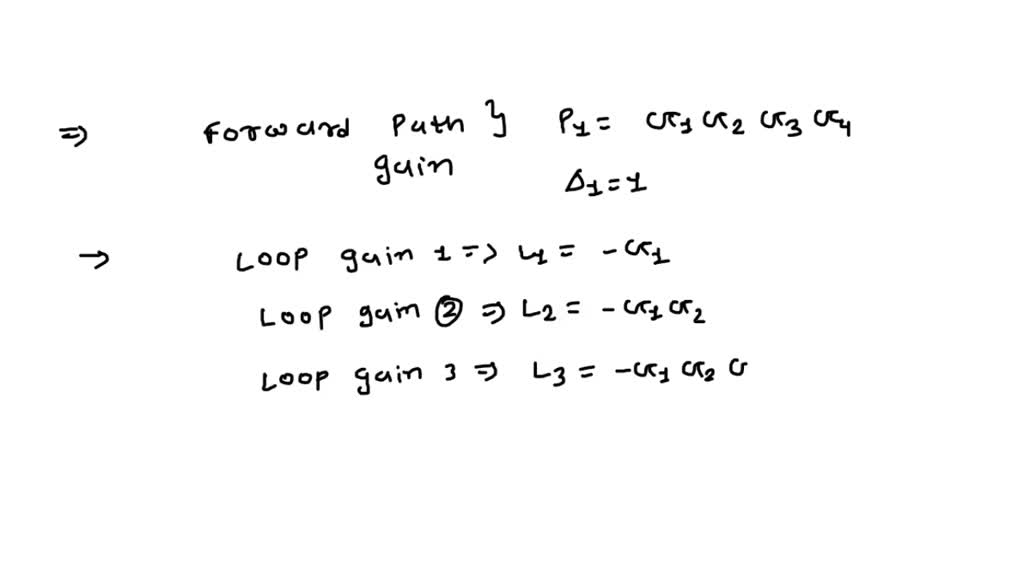 SOLVED: Use Mason's gain formula to find the transfer function for the block diagram in Figure 6 ...