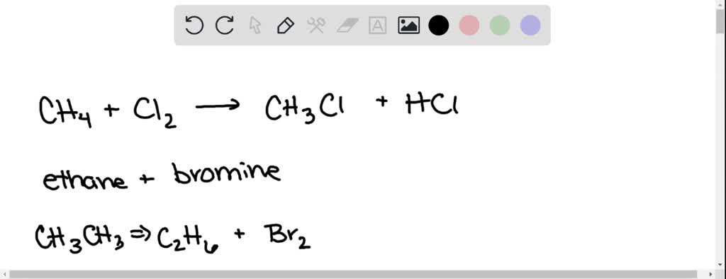 SOLVED: ALKANE 2. Reaction with Halogens: Halogenation Halogenation is ...