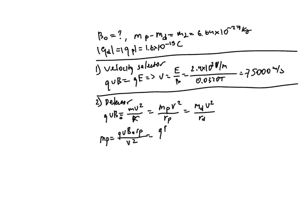 SOLVED: You are working in a mass spectrometer laboratory, performing ...