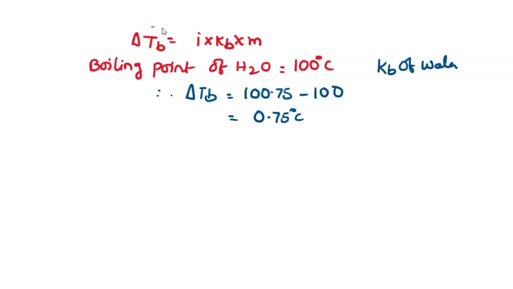 SOLVED: The boiling point of an aqueous solution containing a nonvolatile electrolyte is 100.75Â ...
