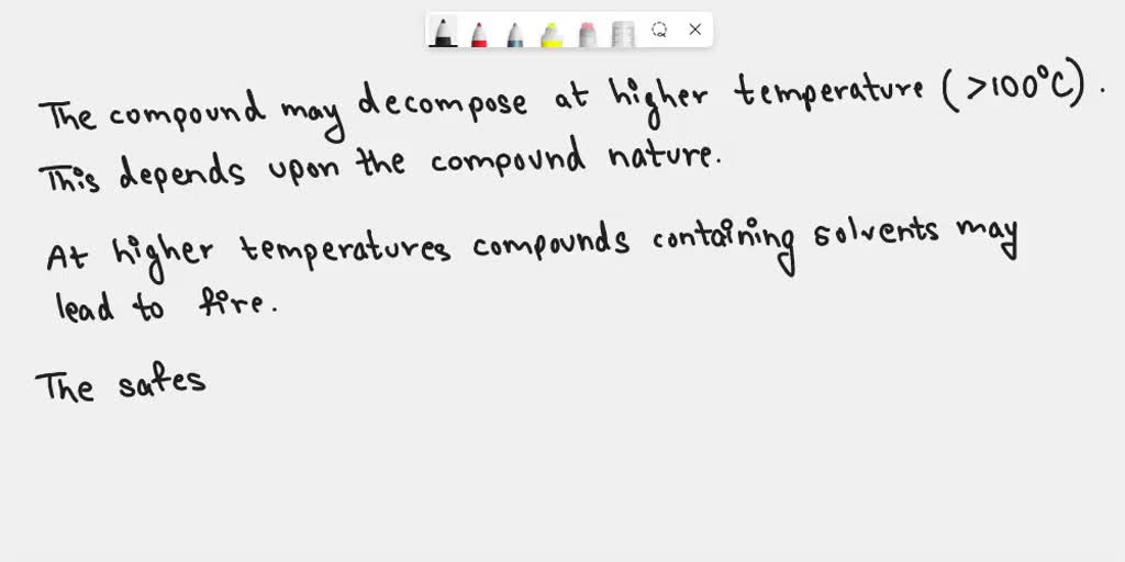 SOLVED: Give at least two reasons as to why must the oven temperature be kept below 100 degrees ...