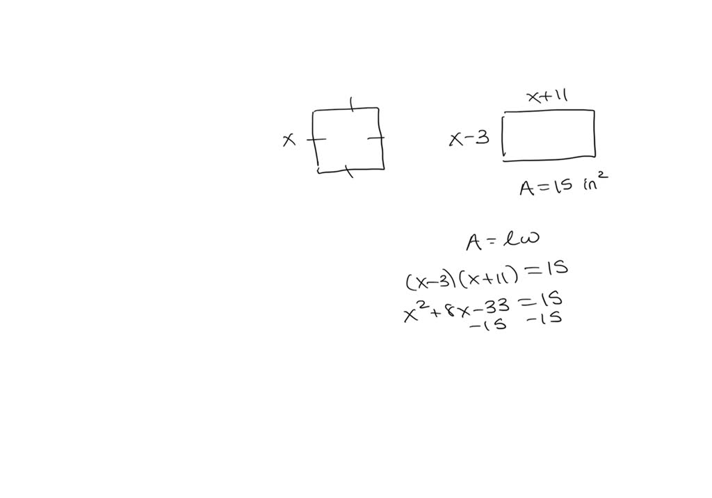 One side of a square was reduced by 3 in and the other side was ...