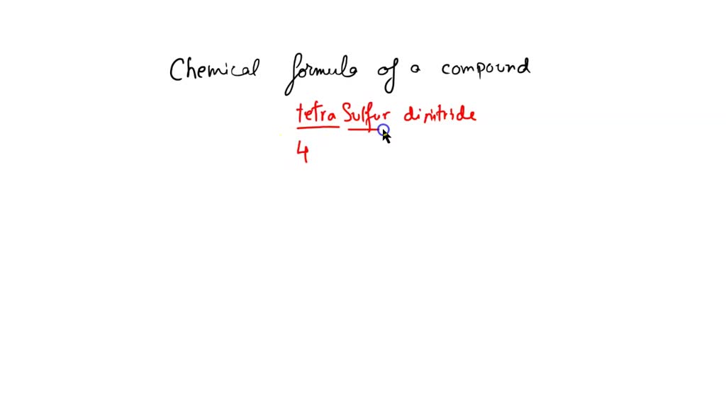 SOLVED: Tetrasulfur dinitride decomposes explosively when heated. What ...