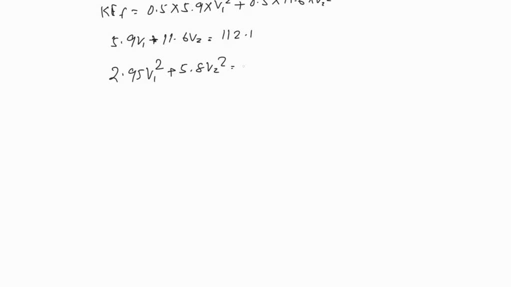 SOLVED: Consider an elastic collision in one dimension that involves objects of mass m1 = 5.9 kg ...