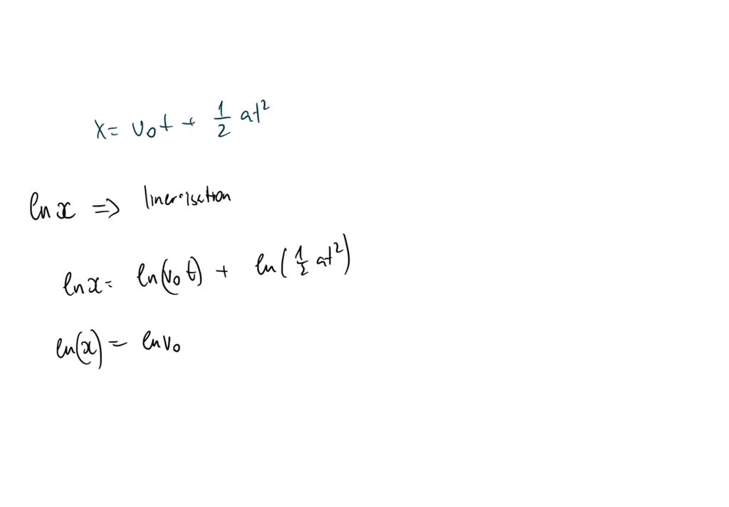 Solved X V0 T 1 2 A T 2