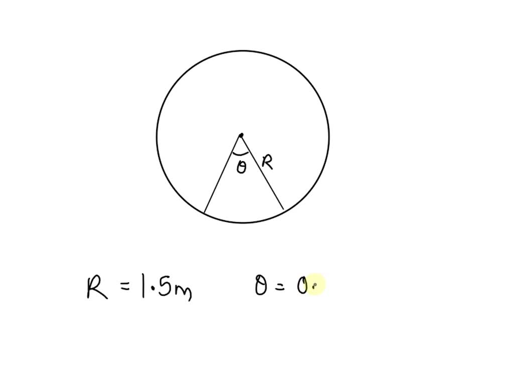 SOLVED: 3) The angle between two radii of a circle with radius 1.5 m is ...