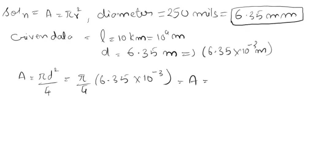 SOLVED A Determine The Resistance Of A 10 km long Solid 48 OFF SOLVED A Determine The Resistance Of A 10 km long Solid 48 OFF