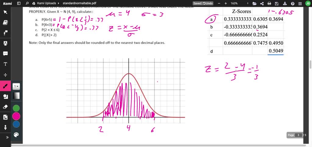 SOLVED: SHOW COMPLETE SOLUTION AND ILLUSTRATION OF THE NORMAL CURVE ...
