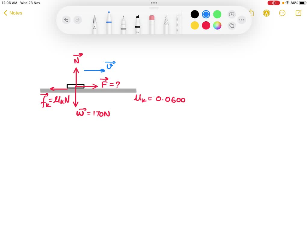 A hockey puck has a coefficient of kinetic friction of μk = .35. If the ...