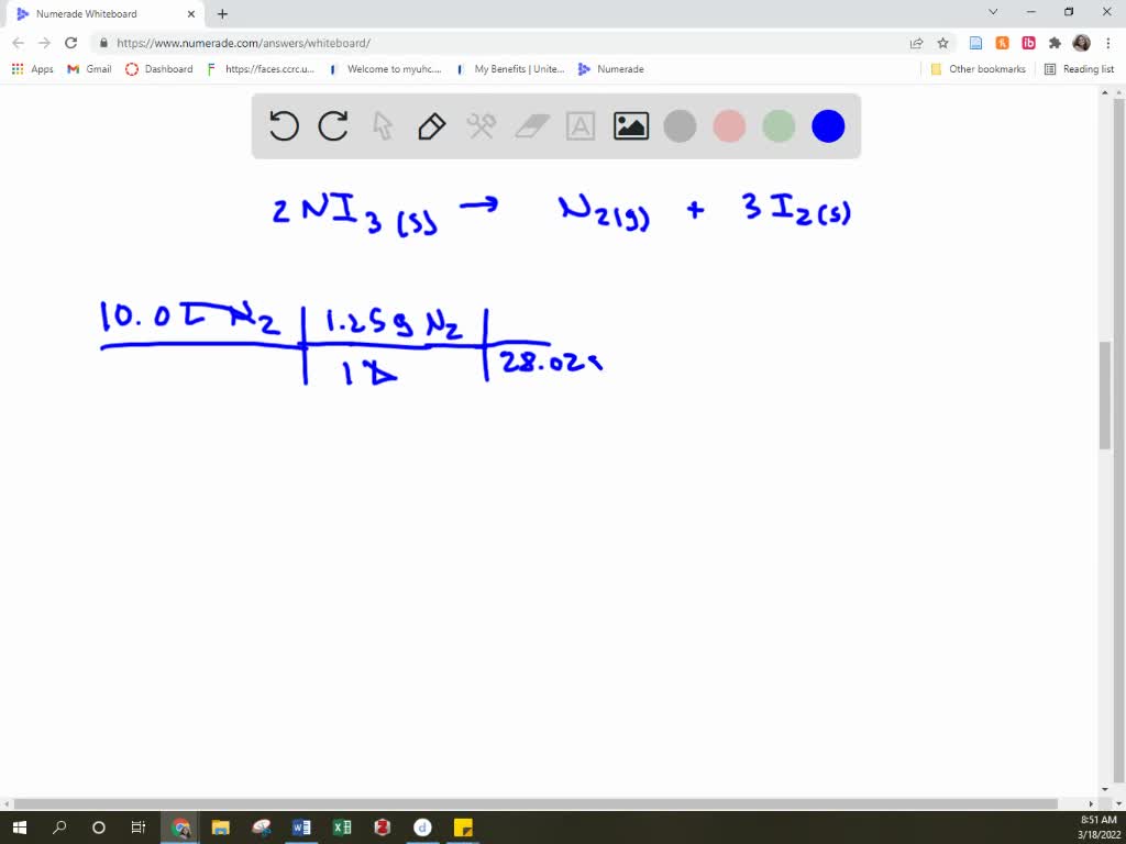 SOLVED: Nitrogen triiodide (NI3) is a contact explosive, meaning it ...