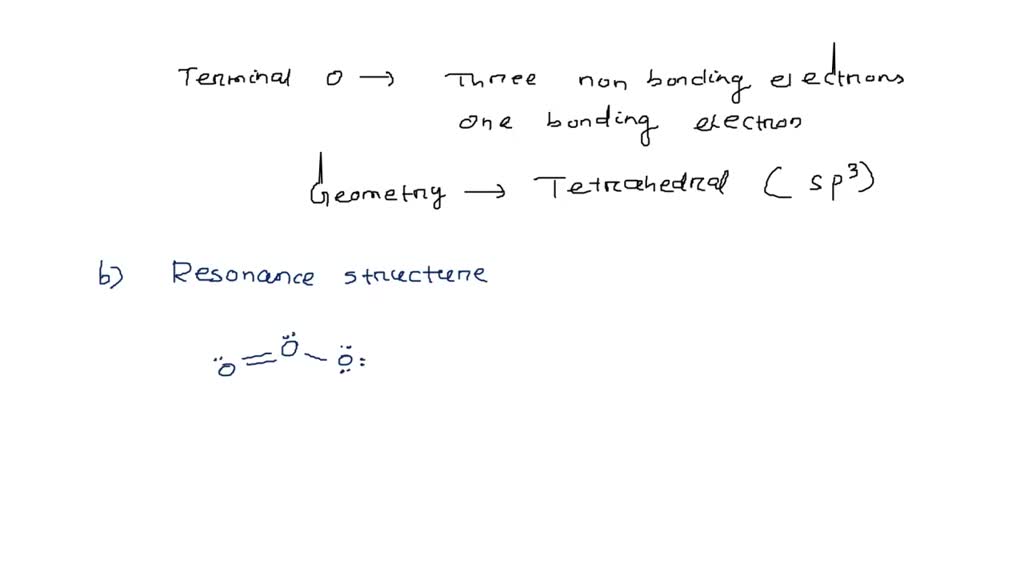 SOLVED: In ozone, O3, the two oxygen atoms on the ends of the molecule ...