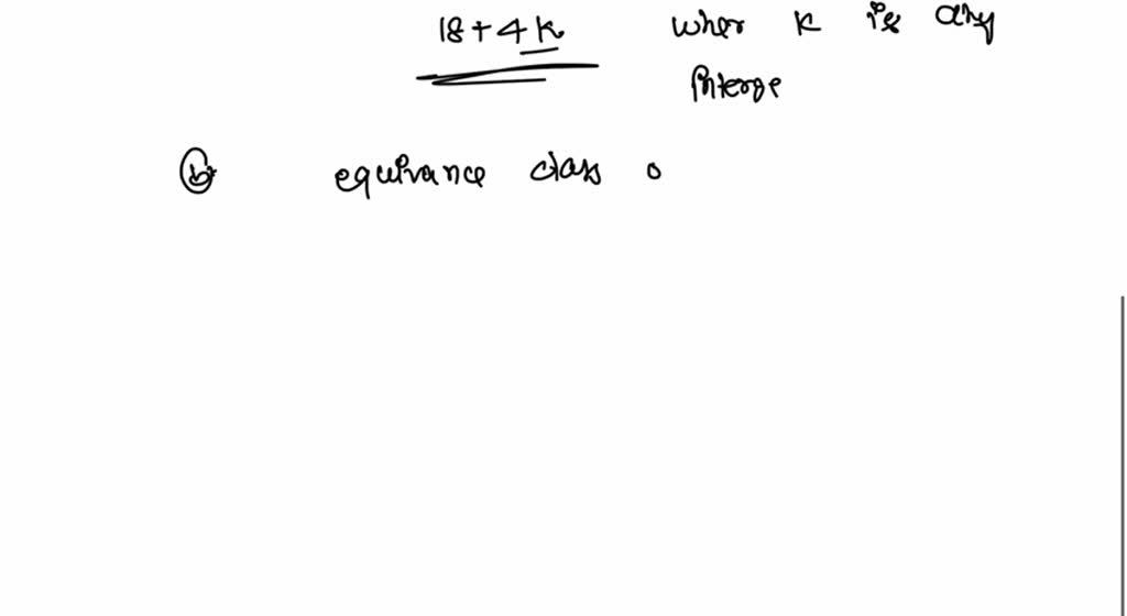 SOLVED: (a) Draw a Venn diagram showing the equivalence classes over ℕ ...