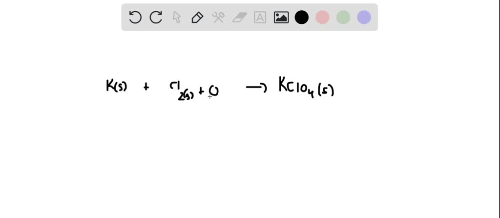 SOLVED: Write the standard enthalpy of formation reaction for KClO4 (s).