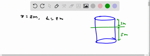 A circular water tank has radius 2 meters the sides are 4...