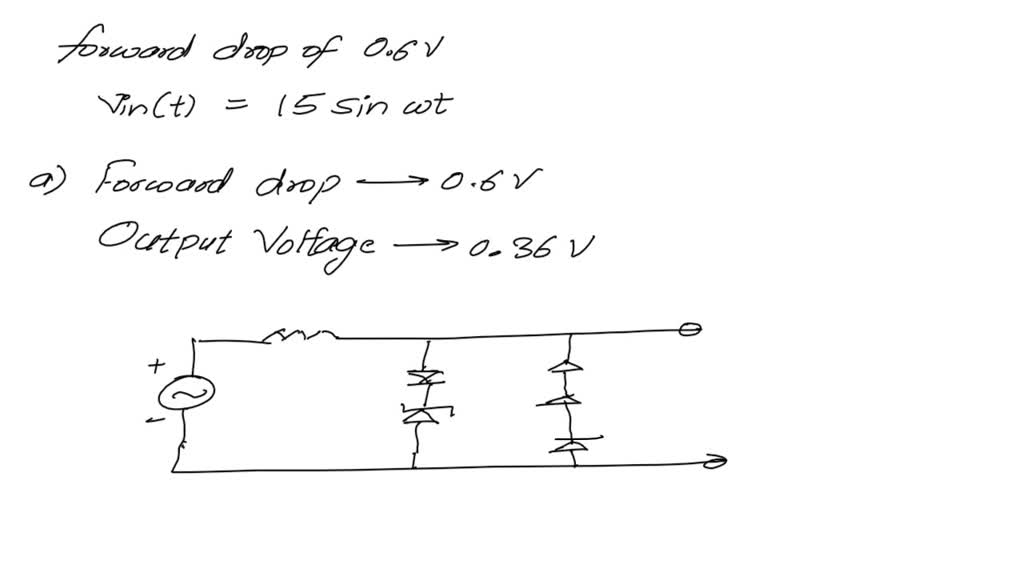 SOLVED: (b) Draw the output voltage and transfer characteristics of the circuit given below ...