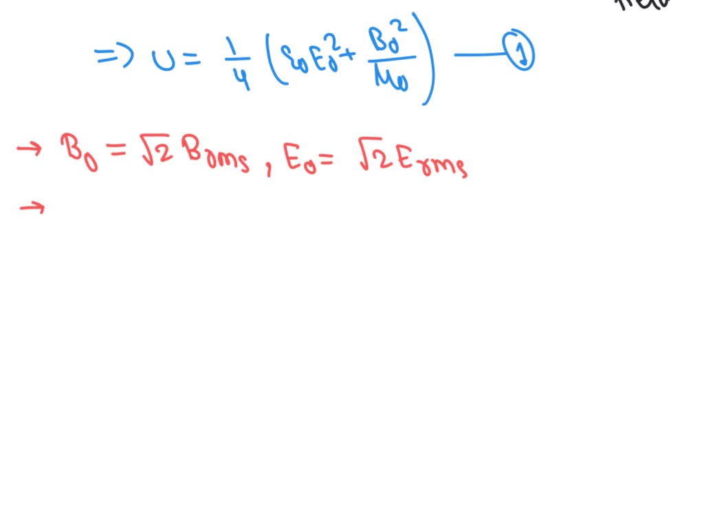 SOLVED: 1) An electromagnetic wave'magnetic field has the rms value ...