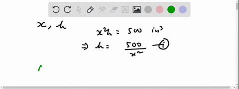 SOLVED:Constructing a Box An open box with a square base is to be ...