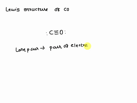 Question 20 3 points the lewis structute for carbon monoxide...