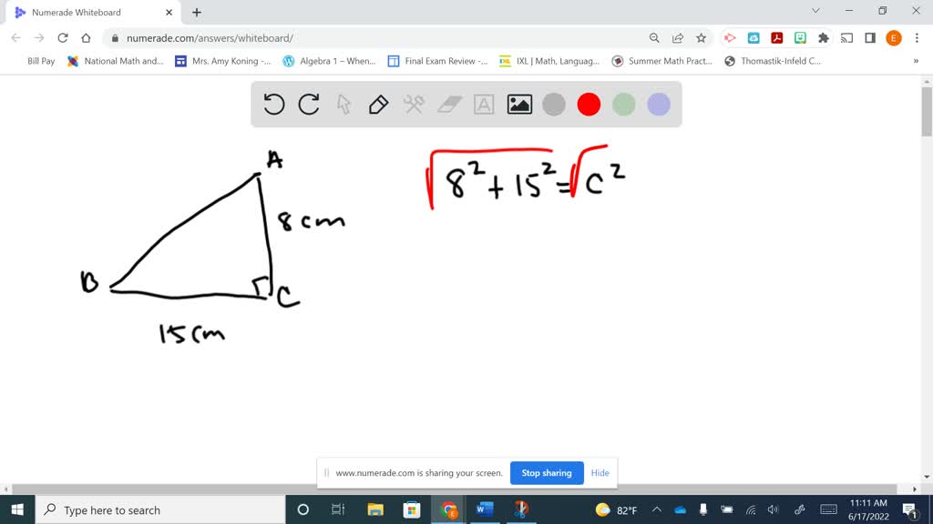SOLVED: ABC is a right-angled triangle. Calculate the length of AB. Give your answer correct to ...